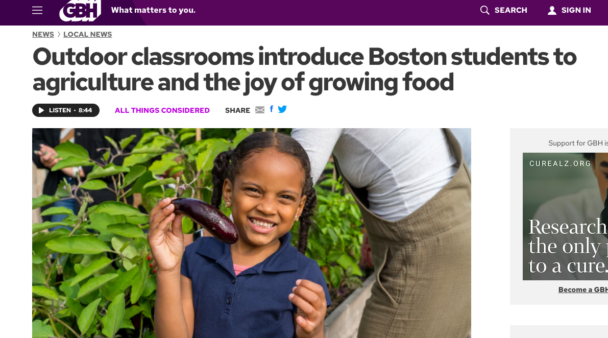 Outdoor classrooms introduce Boston students to agriculture and the joy ...